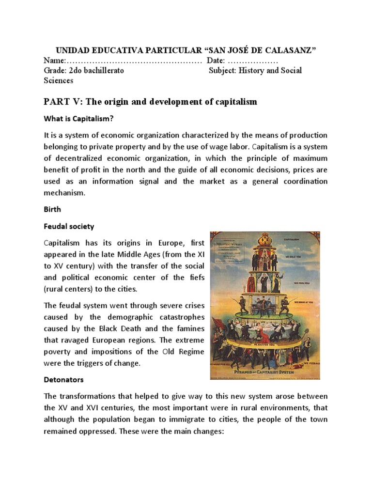 H&ss #5 #1 - Capitalism Development and Origin | PDF | Capitalism ...