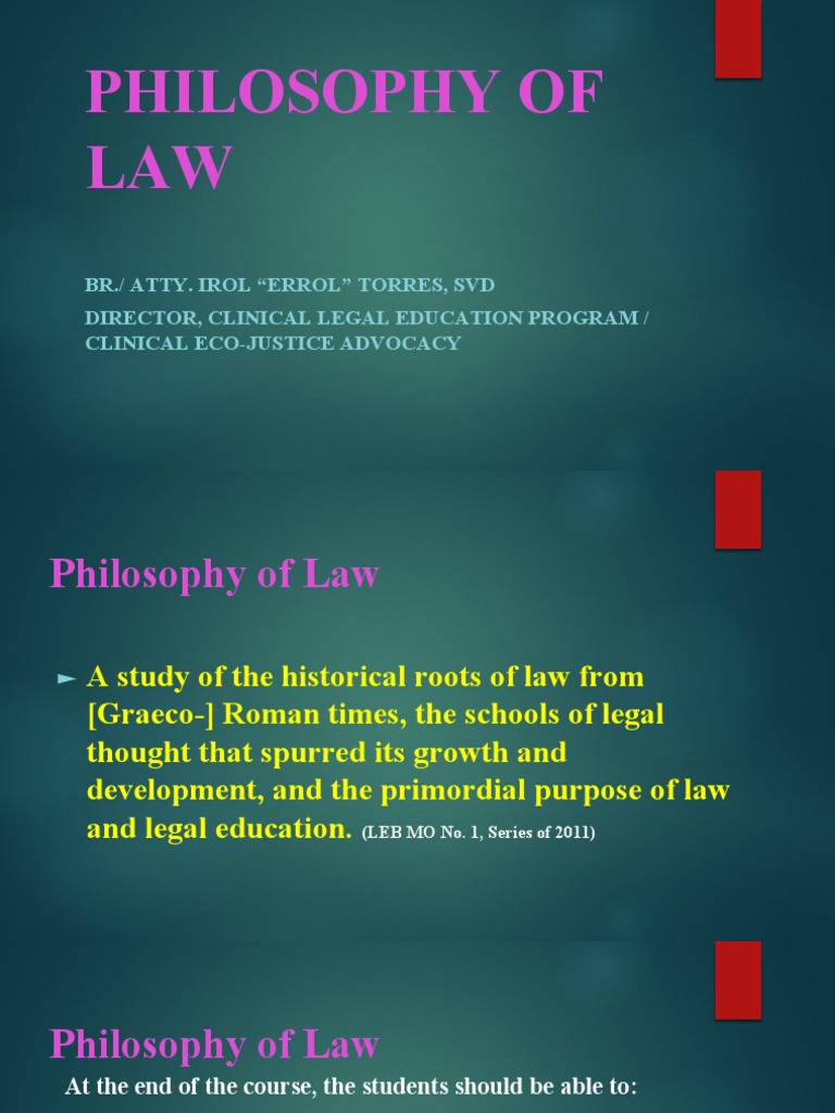 Lecture 1 Philo of Law | PDF | Jurisprudence | Knowledge