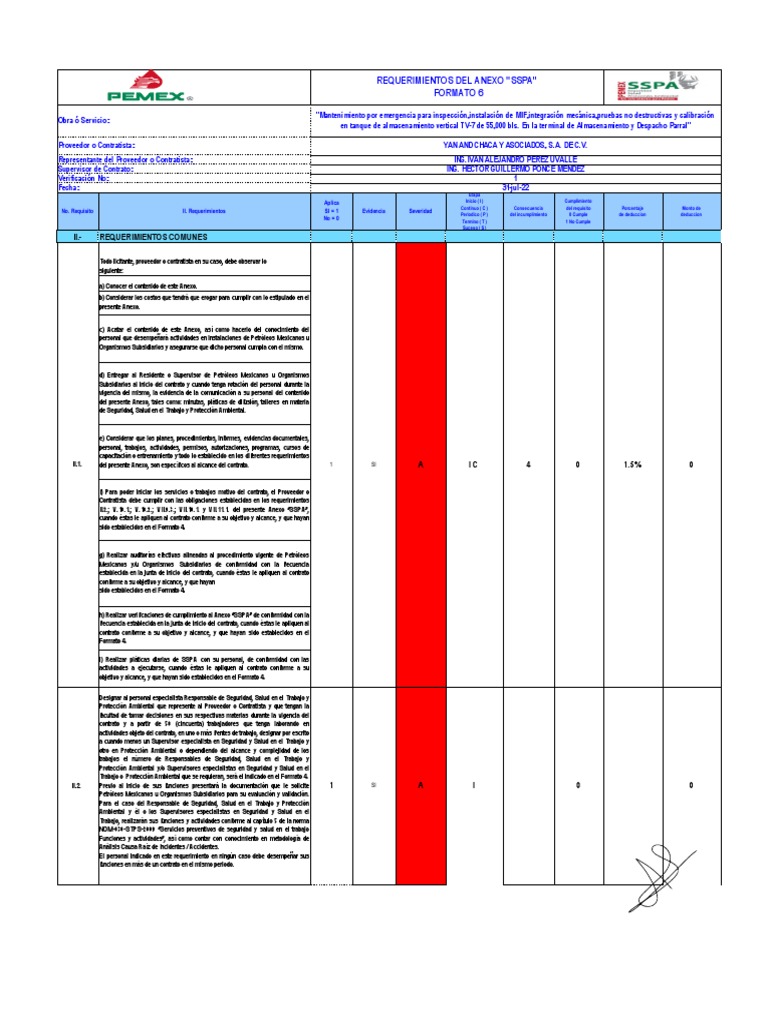Formato 6 Anexo | PDF | México | Primeros auxilios
