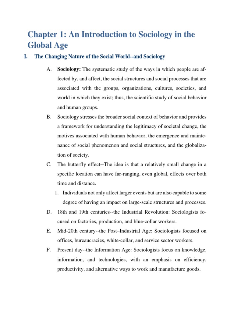 Essentials in Sociology-CHAPTER 1 | PDF | Sociology | Social Sciences