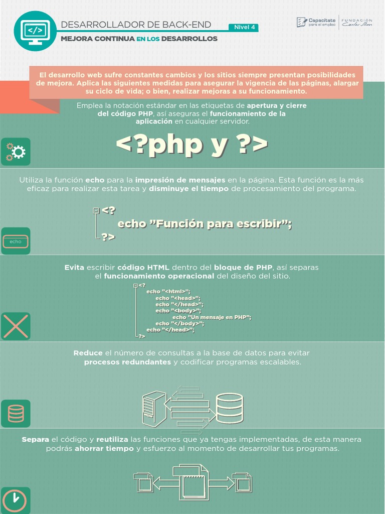 Mejora Continua en Los Desarrollos | PDF | Php | Redes