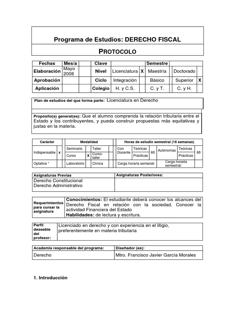 Derecho Fiscal | PDF | Evaluación | Impuestos