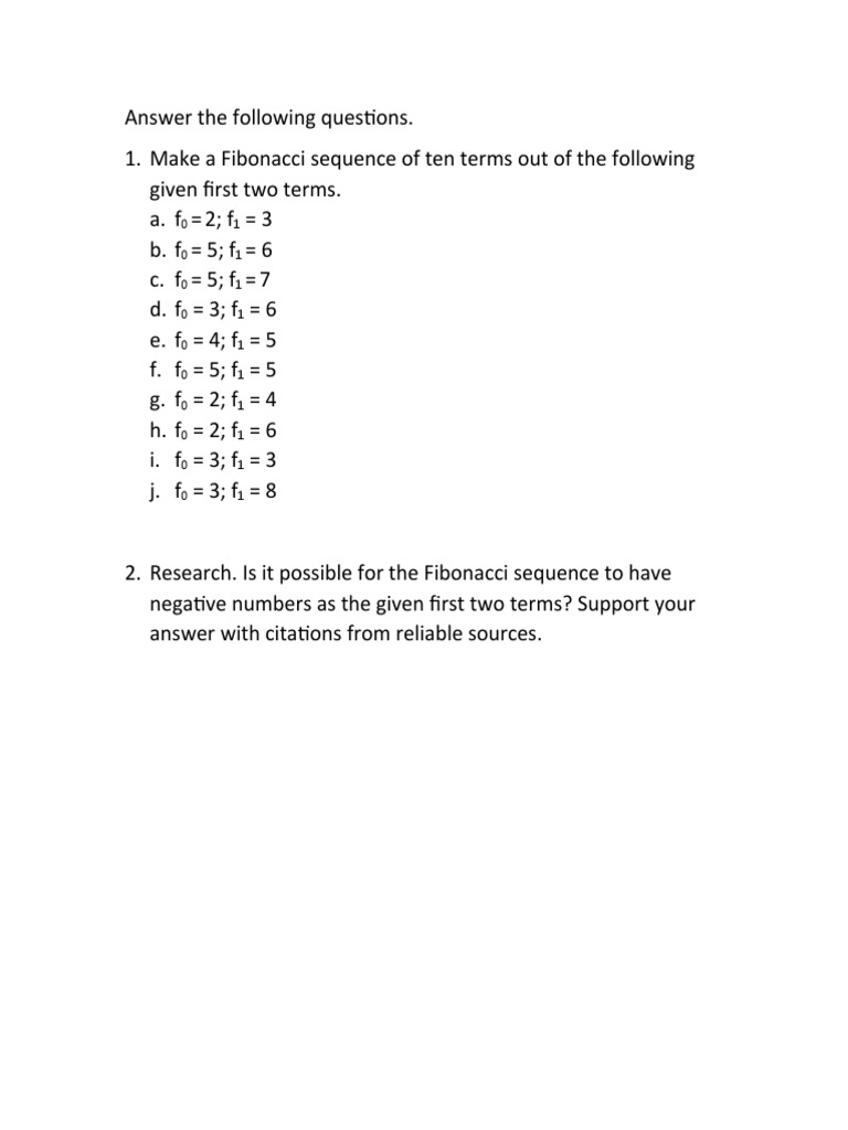 Fibonacci Sequence Act.2 | PDF