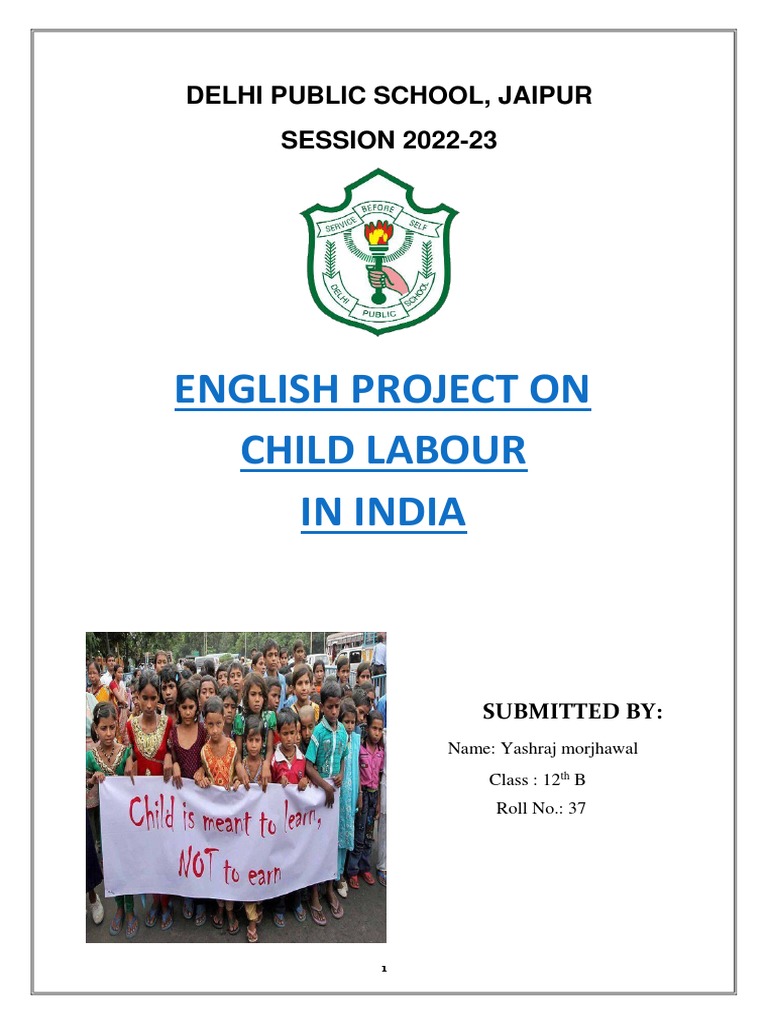 Project On Child Labour | PDF | Child Labour | Occupational Safety And ...