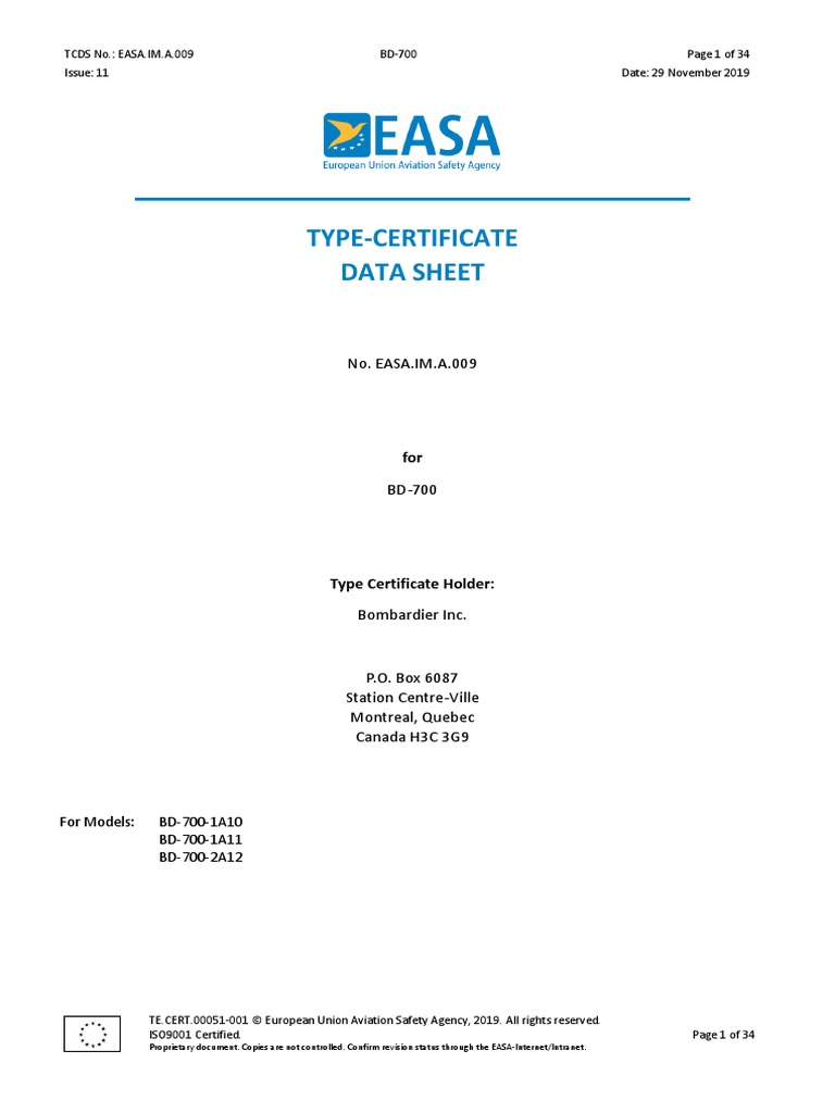 Easa Tcds Easa - Im - .A.009 - Issue 11 - 29 Nov 2019 | PDF | Vehicles ...