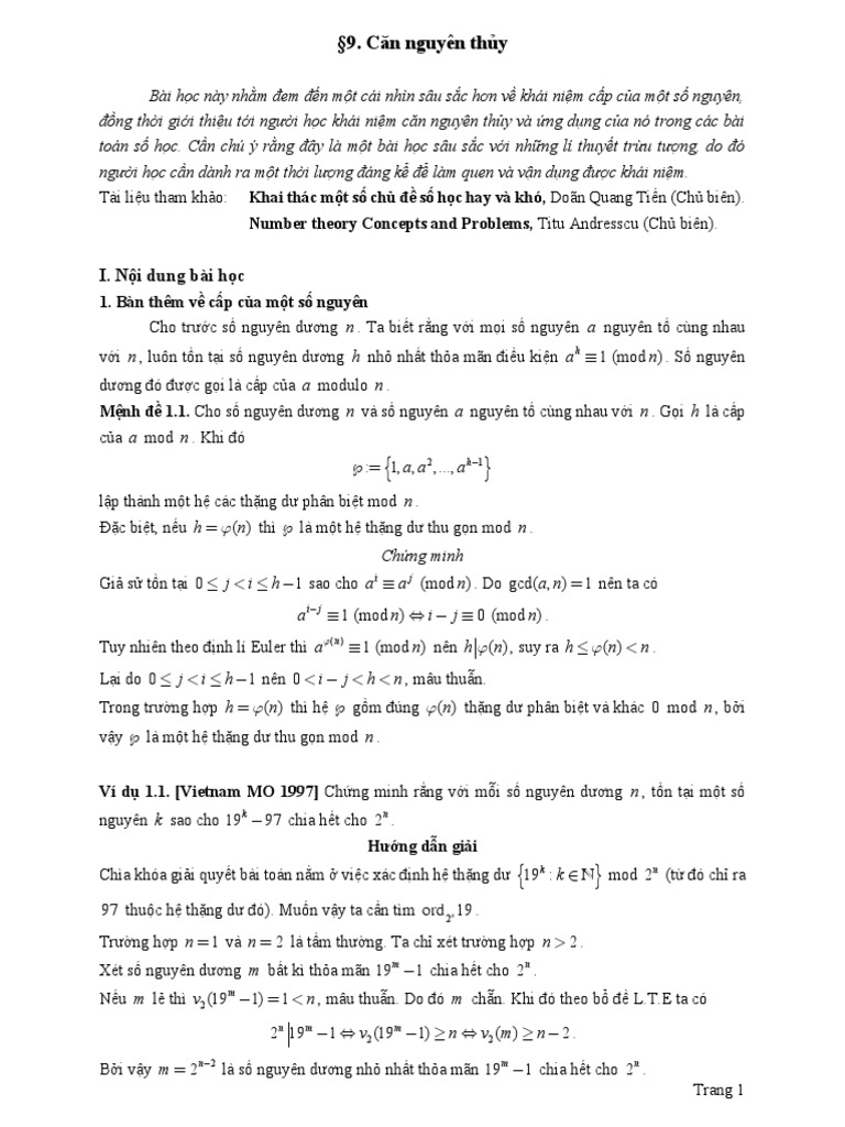 S9 Căn Nguyên TH y | PDF