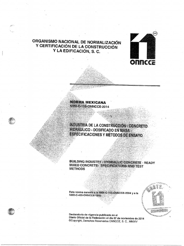Nmx-C-155-Onncce-2014 Parte1 | PDF