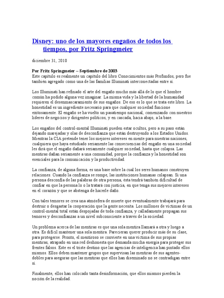 Fritz Springmeier | PDF