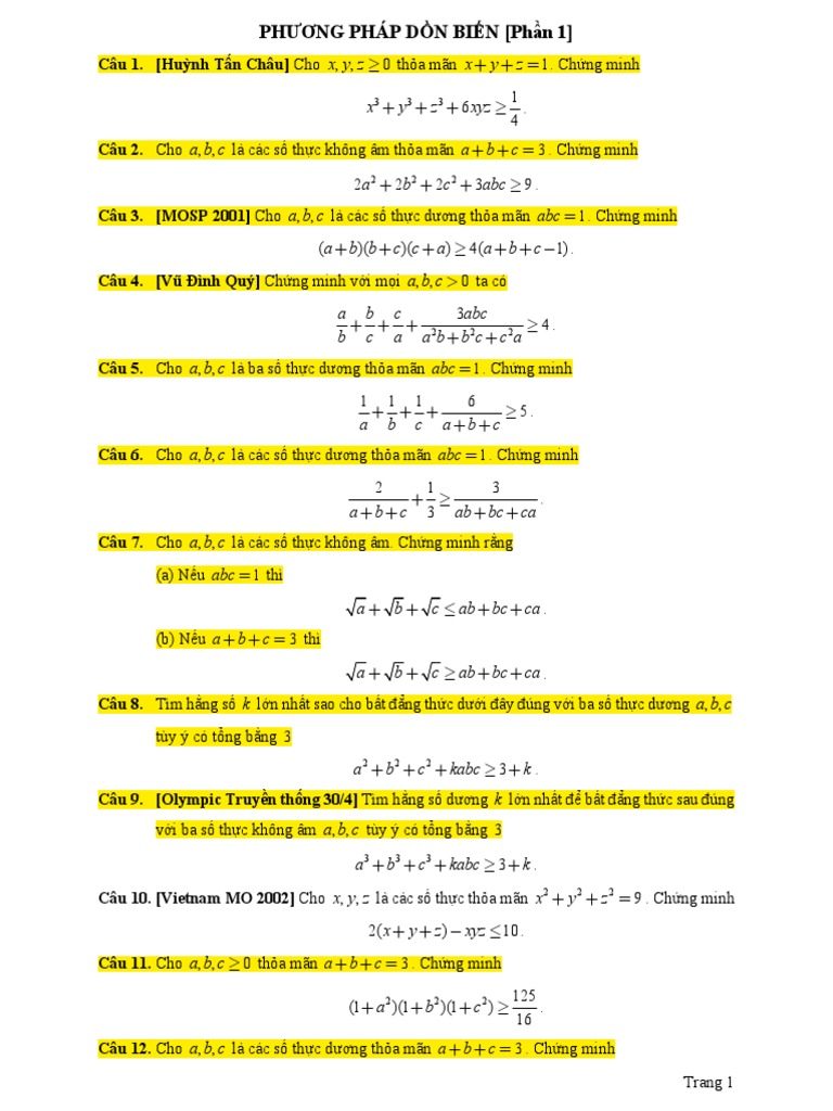 ĐDT Phương pháp dồn biến | PDF
