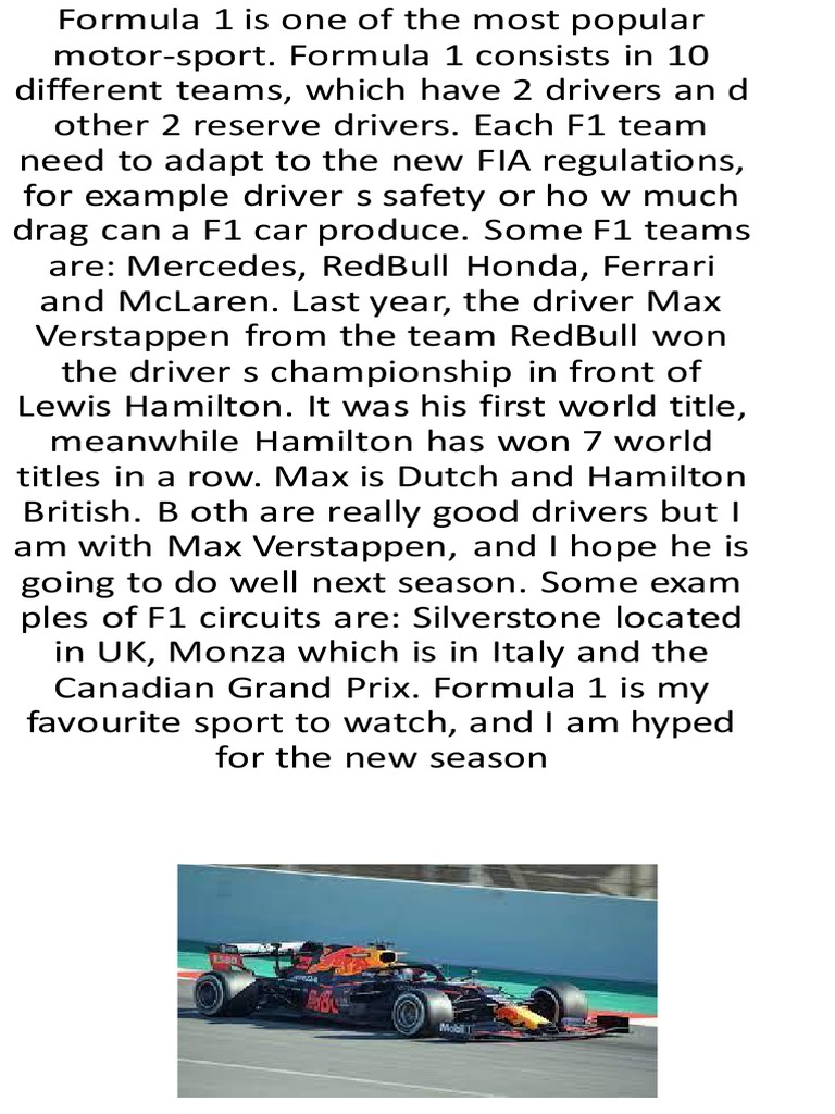 Formula 1 | PDF