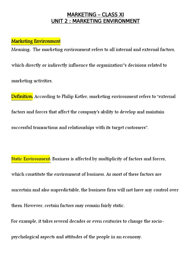 MARKETING Unit 2 Notes | PDF | Marketing | Supply Chain