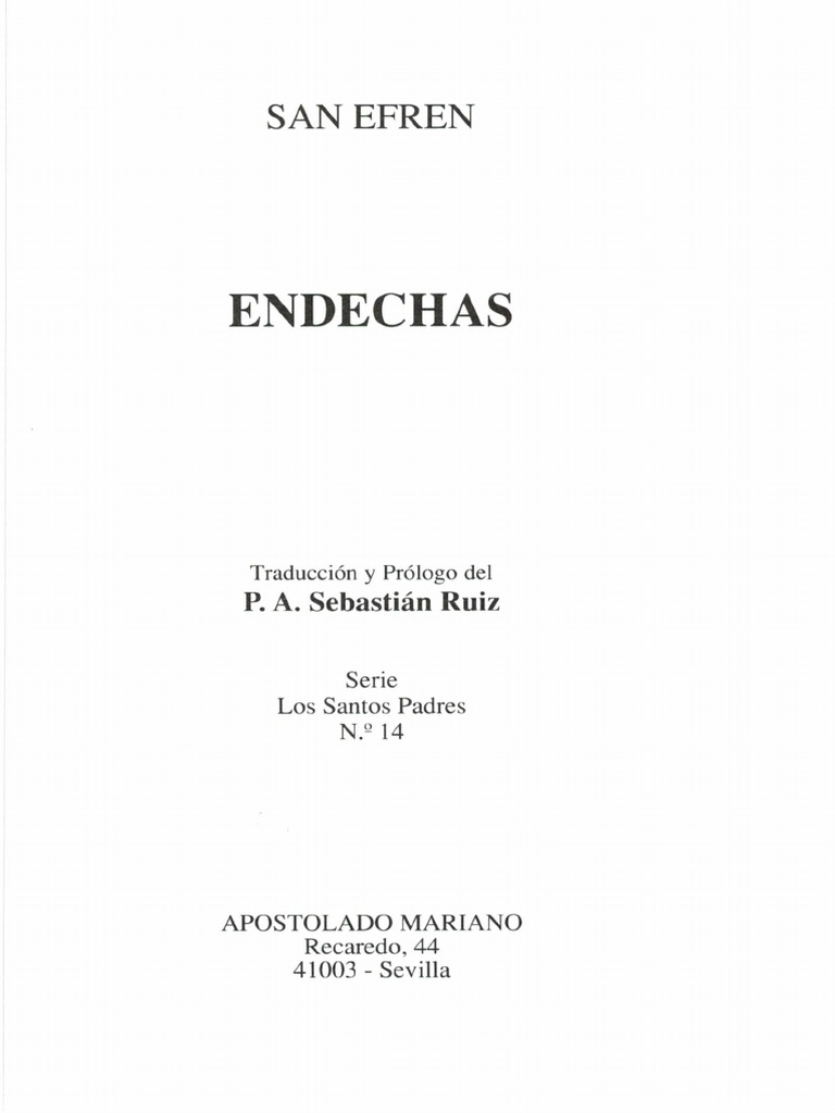 Endechas - San Efren | PDF