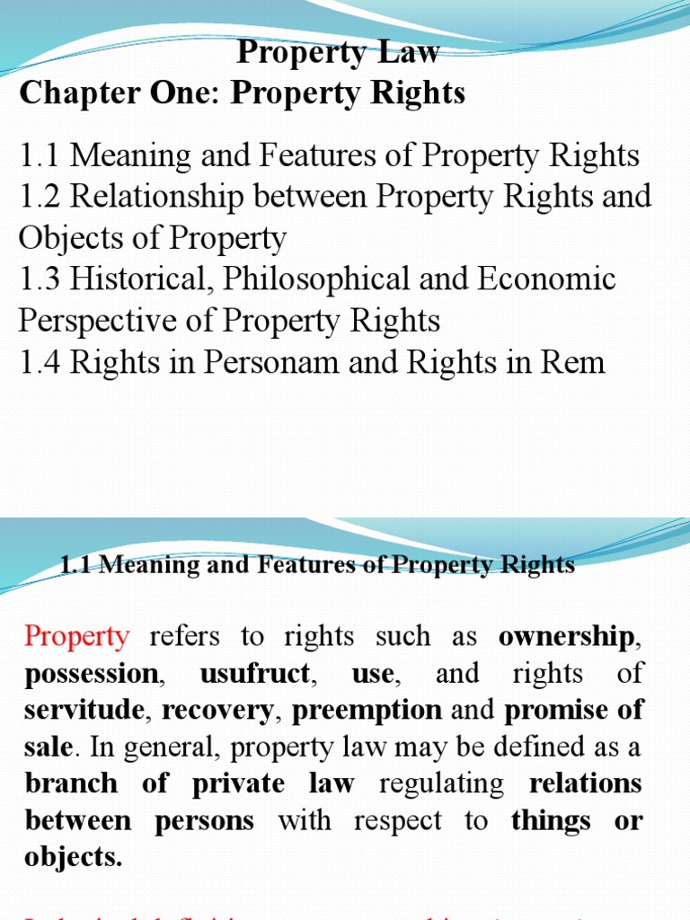 Property Chapter 1 | PDF | Property | Serfdom