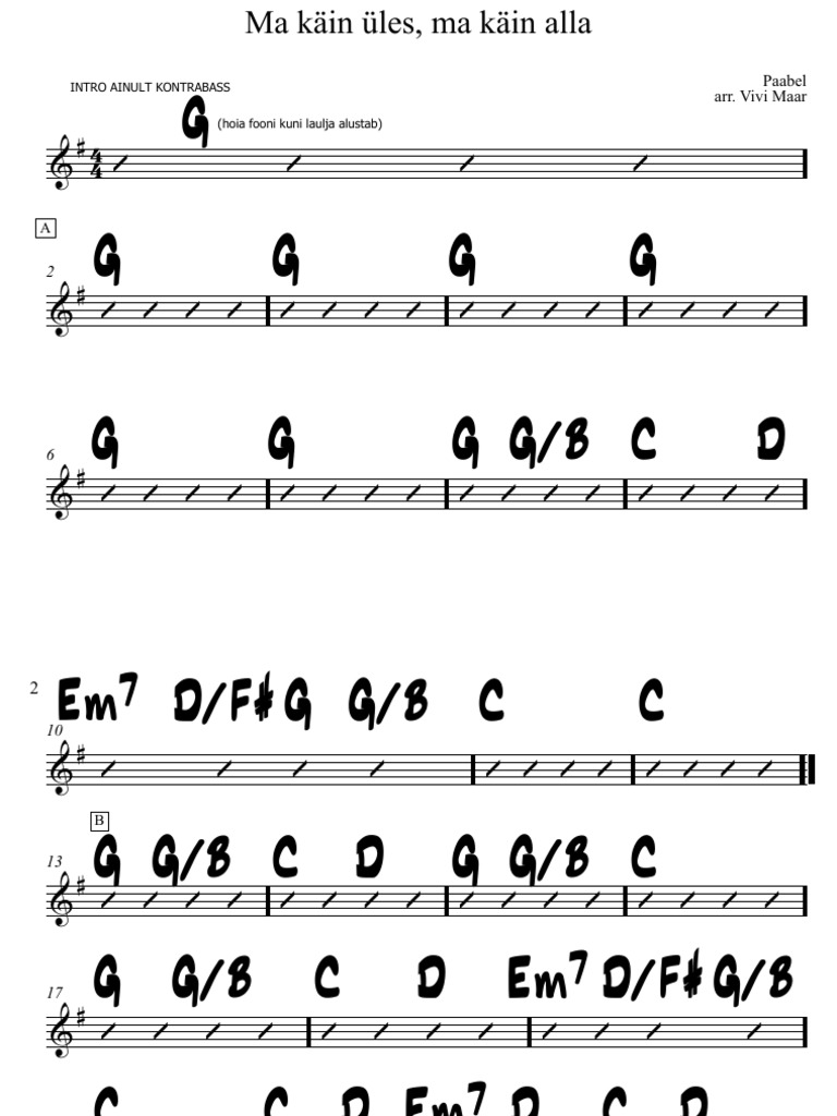 Ma Käin Üles, Ma Käin Alla2 - Full Score | PDF