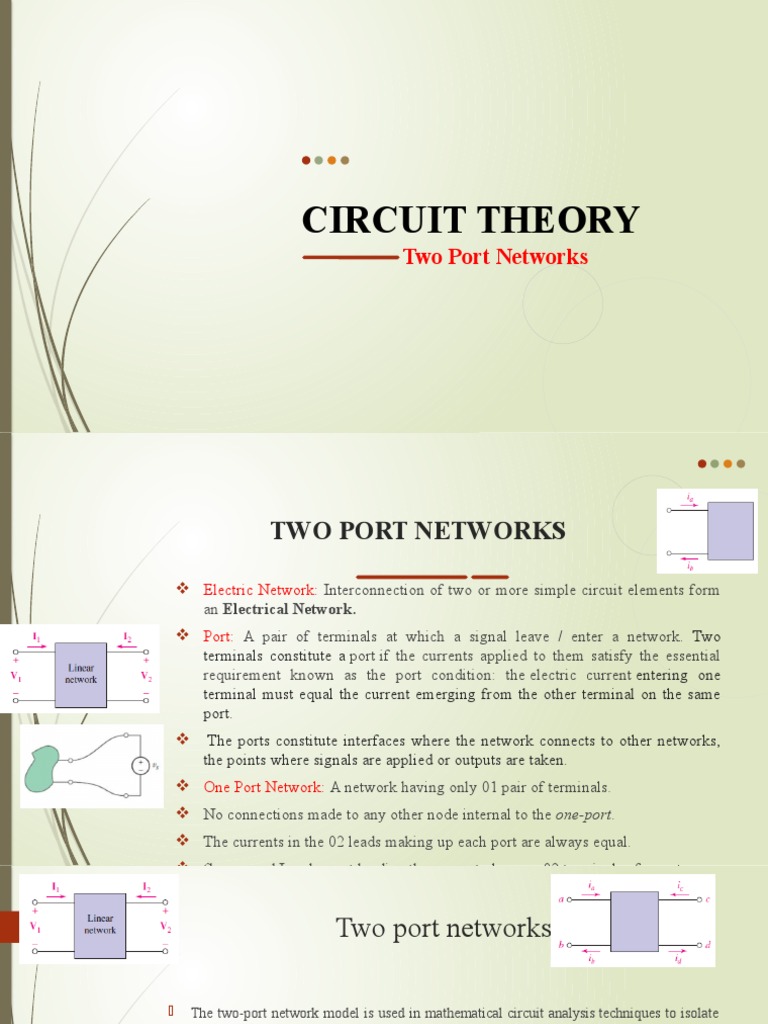 Two Port Network | PDF | Network Analysis (Electrical Circuits ...