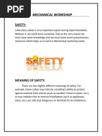 Workshop Safety Rules | PDF | Personal Protective Equipment | Safety