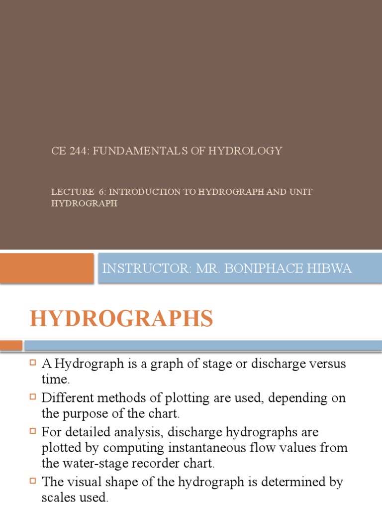 Lecture 8 - Introduction To Unit Hydrograph | PDF | Drainage Basin ... Lecture 8 - Introduction To Unit Hydrograph | PDF | Drainage Basin ...