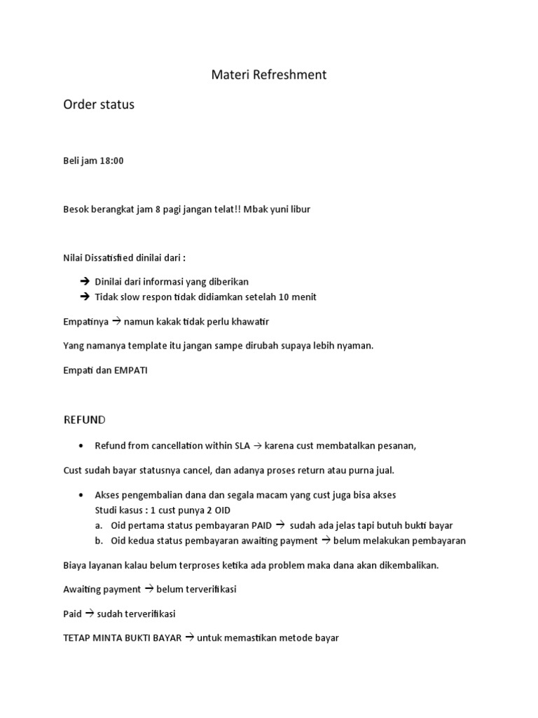 Materi Refreshment | PDF