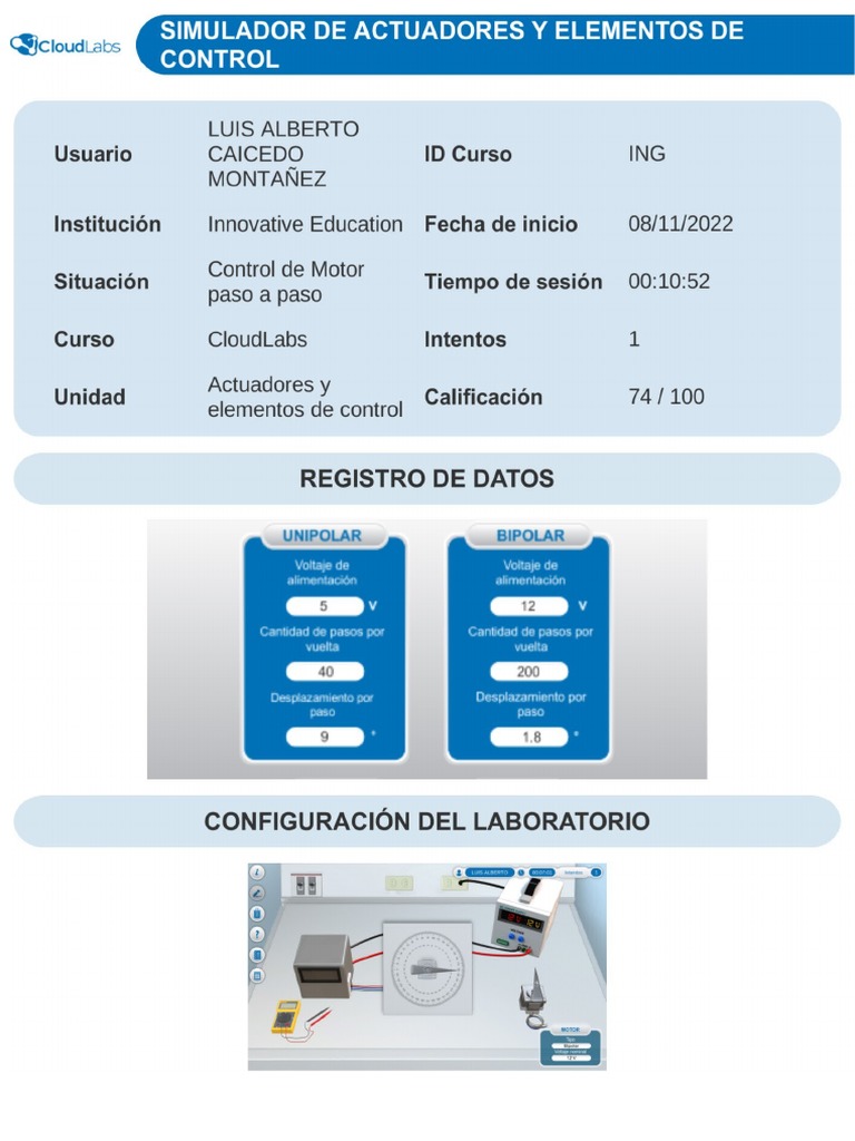 Control de Motor Paso A Paso | PDF