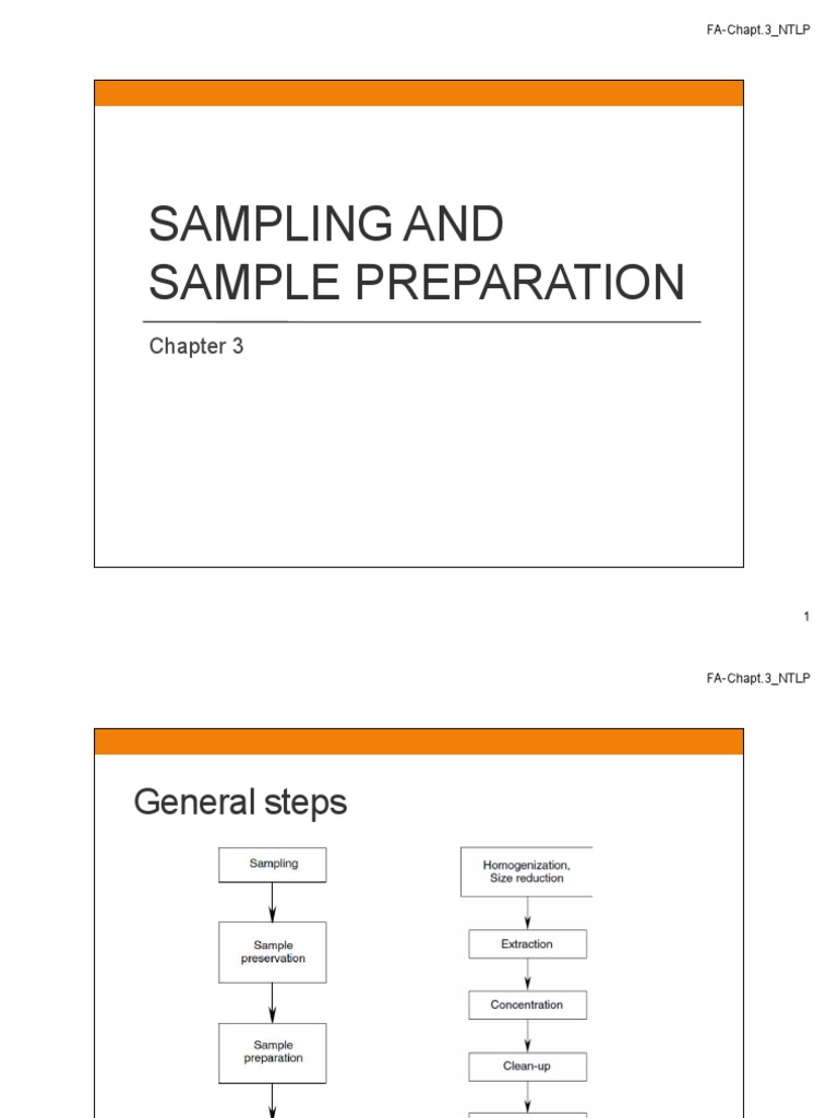 CHAPTER 3 Sampling and Sample Preparation | PDF | Mixture | Filtration