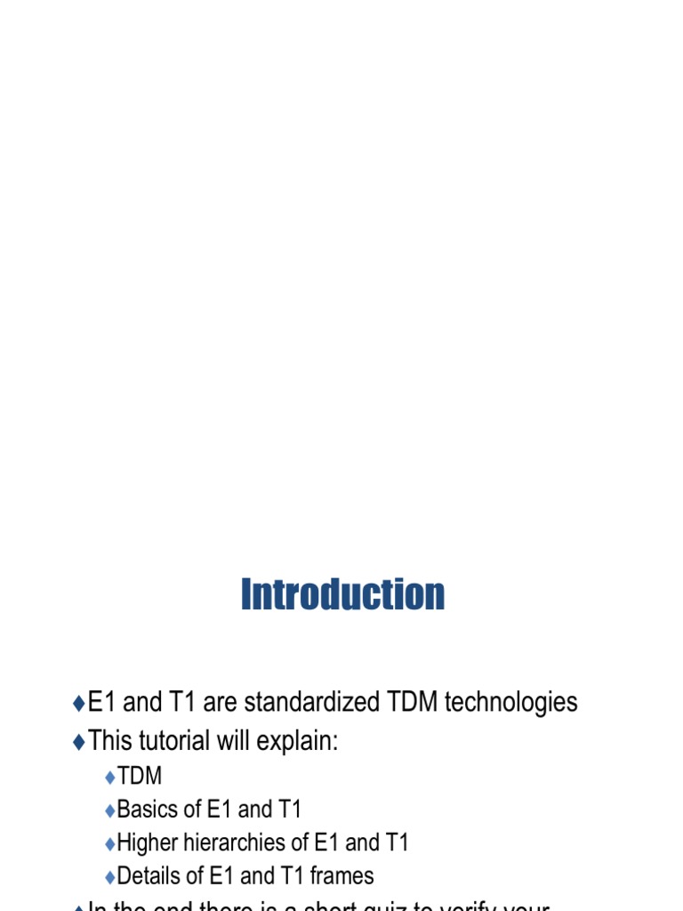 E1 T1 | PDF | Multiplexing | Telecommunications Standards