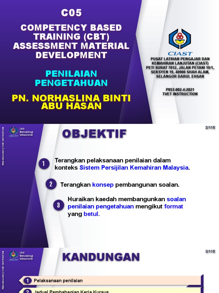 c05 CBT Assessment Material Development - Pengetahuan | PDF