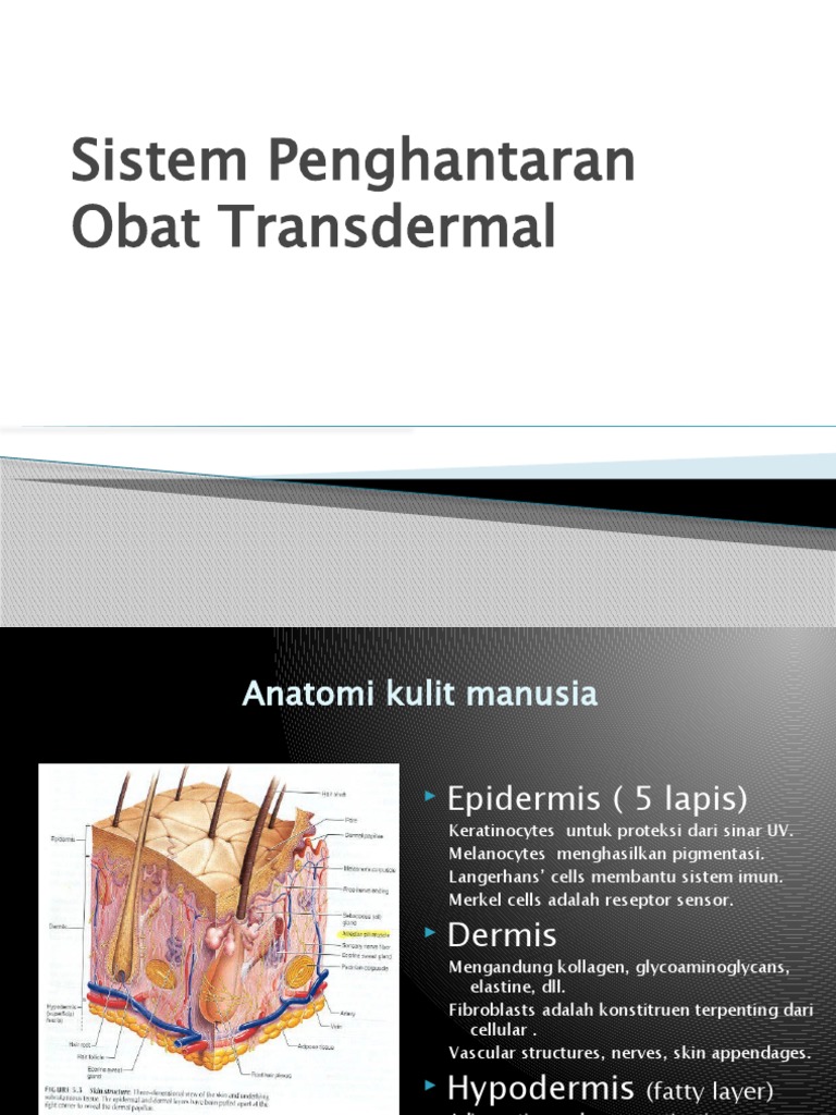 (IV) Sistem Penghantaran Obat Transdermal | PDF