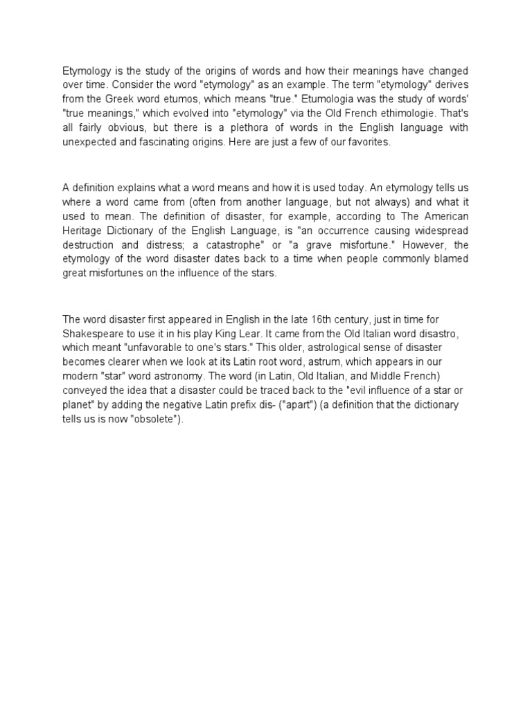 Word Origins and Their Stories | PDF | Philosophy