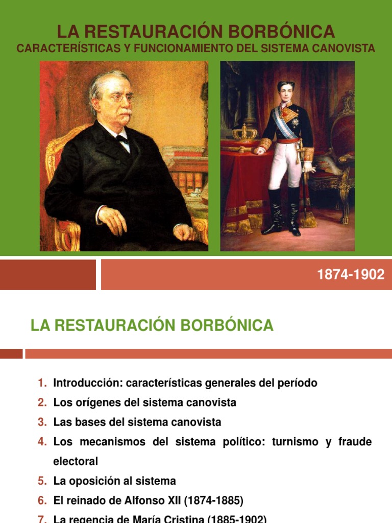 La Restauración Borbónica 1874 1902 Descargar Gratis Pdf Cortes