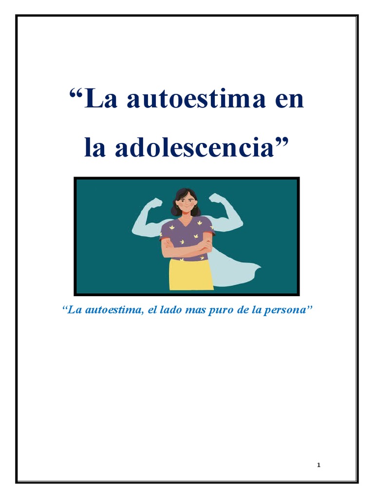 La Autoestima en La Adolescencia | PDF | Autoestima | Adolescencia