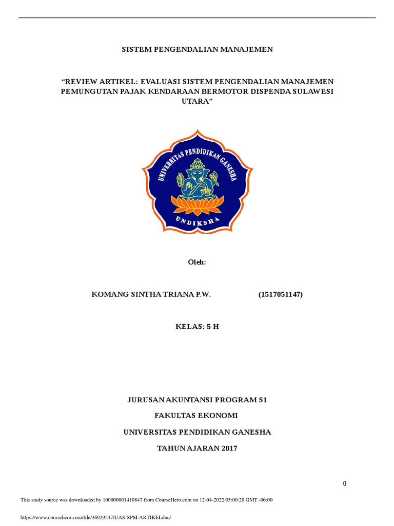 Uas SPM Artikel | PDF