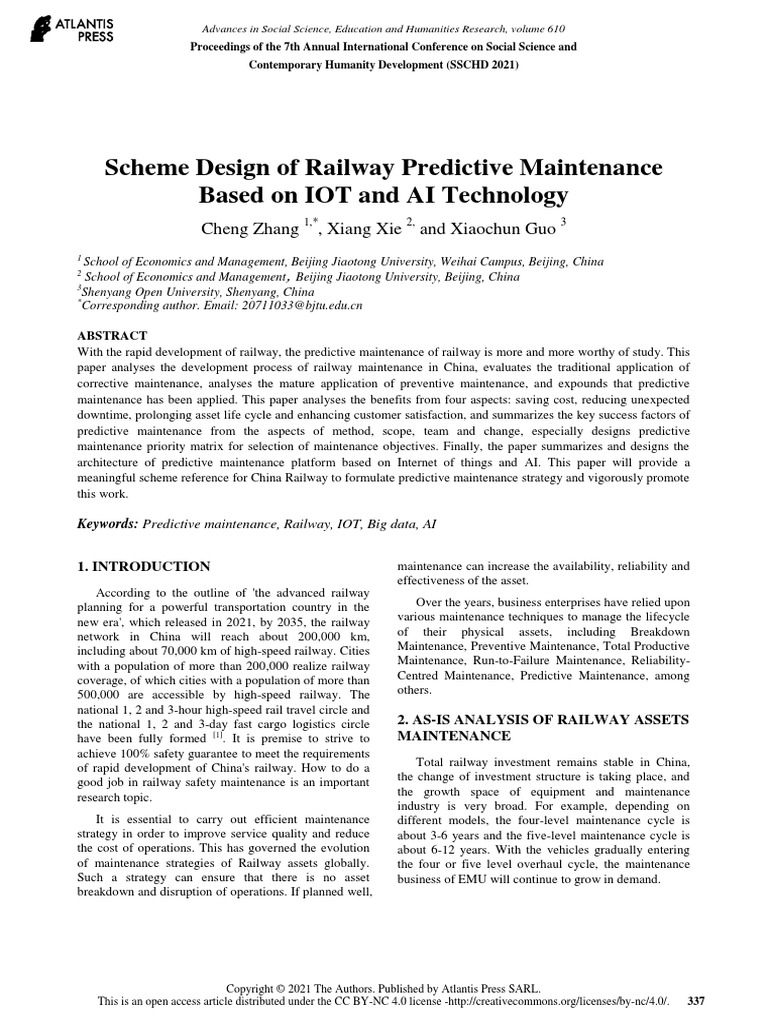 Research Paper - Predictive Maintenance Based On IoT and AI | PDF | Internet Of Things ...