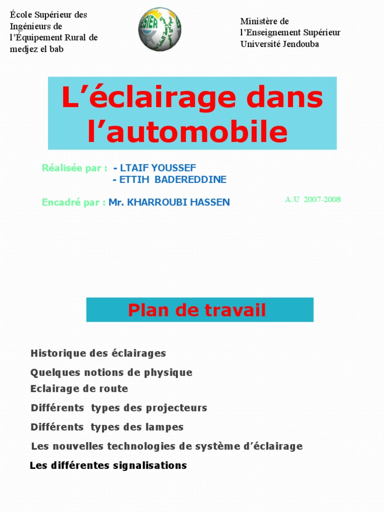 Eclairage Dans L'automobile | PDF | Diode électroluminescente | Lumière