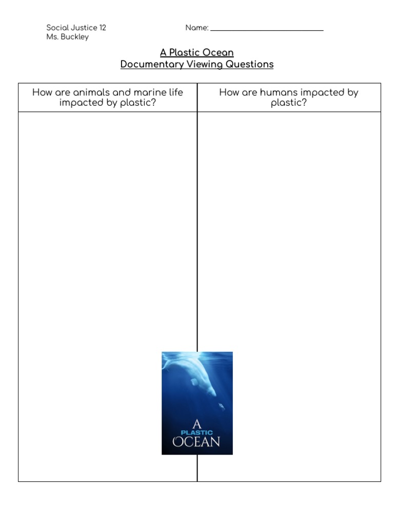 A Plastic Ocean - Viewing Questions | PDF