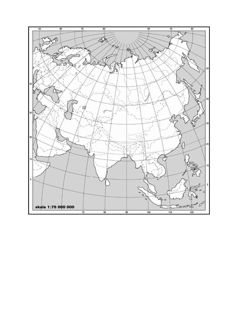 Mapa Konturowa Azji | PDF