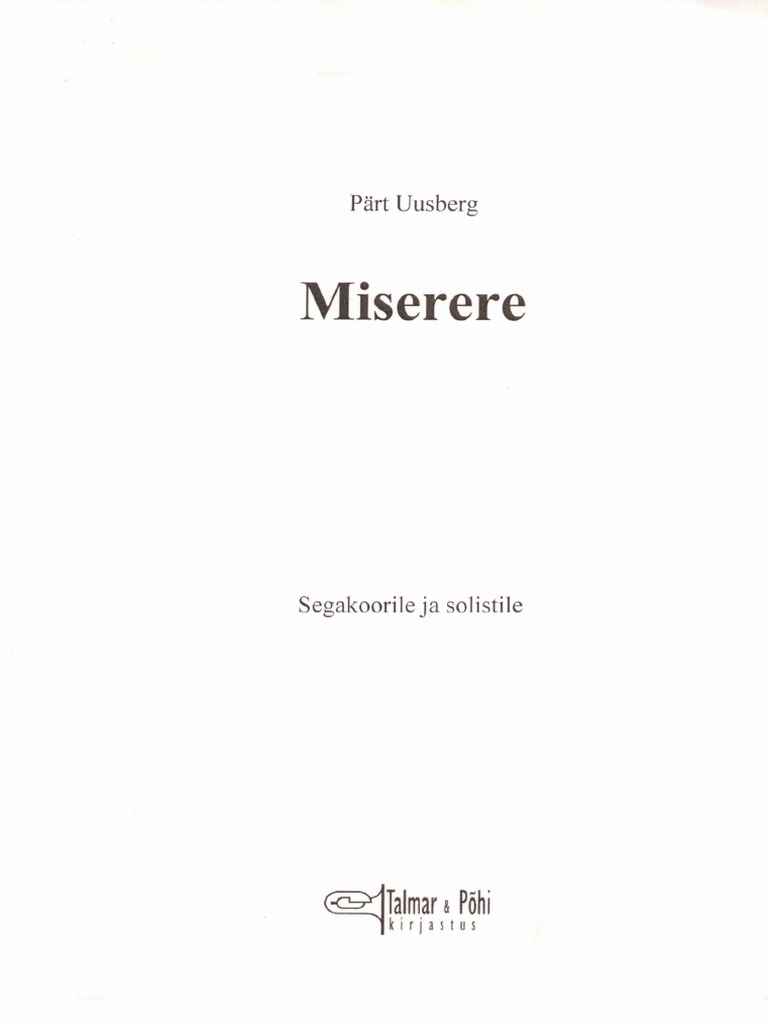 Uusberg Miserere | PDF