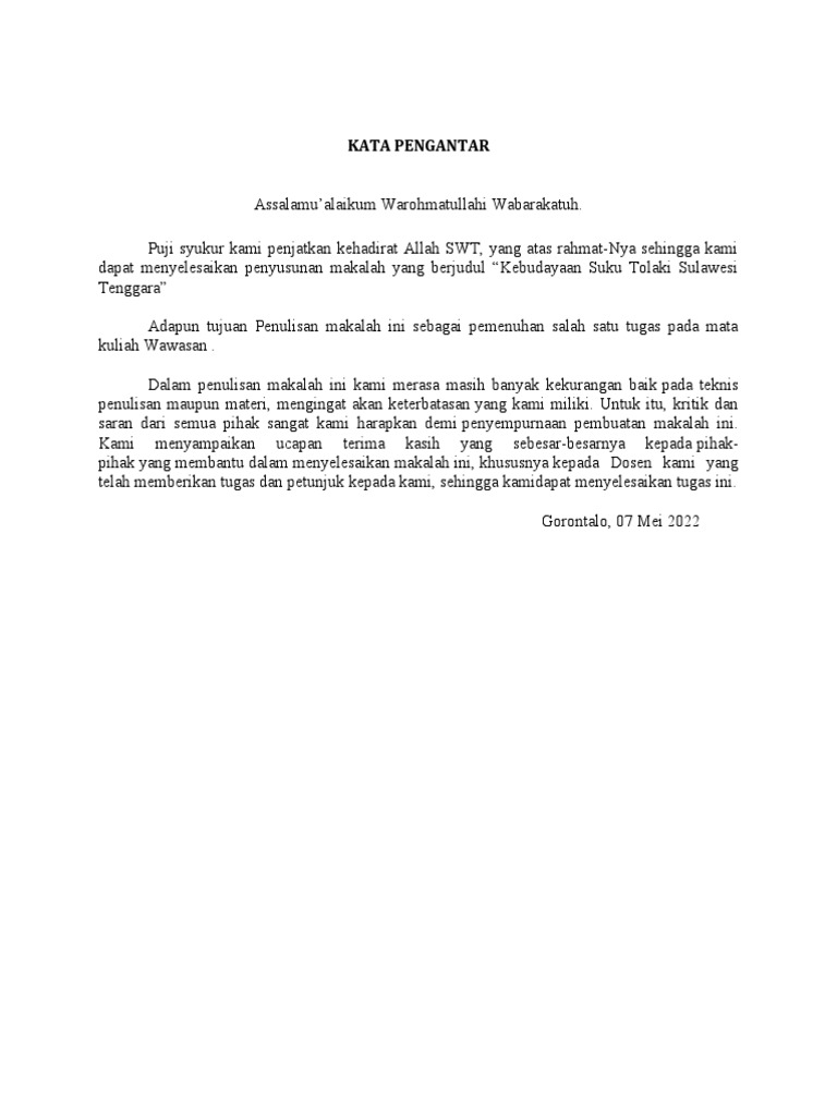 Kebudayaan Suku Tolaki di Sulawesi Tenggara | PDF