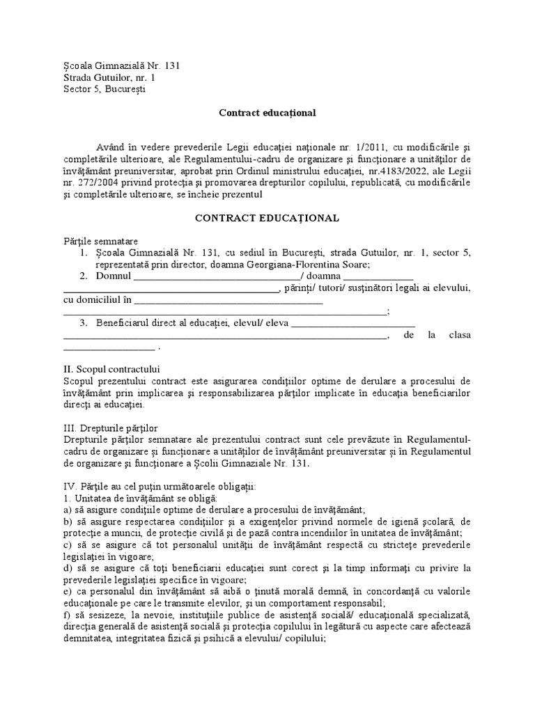 Contract Educational | PDF