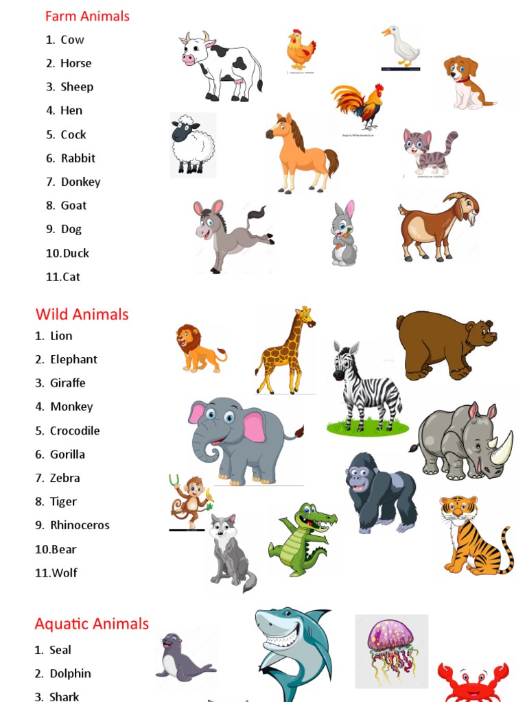 Animals and Prepositions | PDF