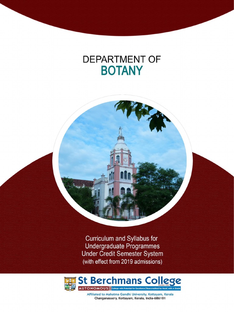 BSC Botany 2019 | PDF | Course Credit | Thesis