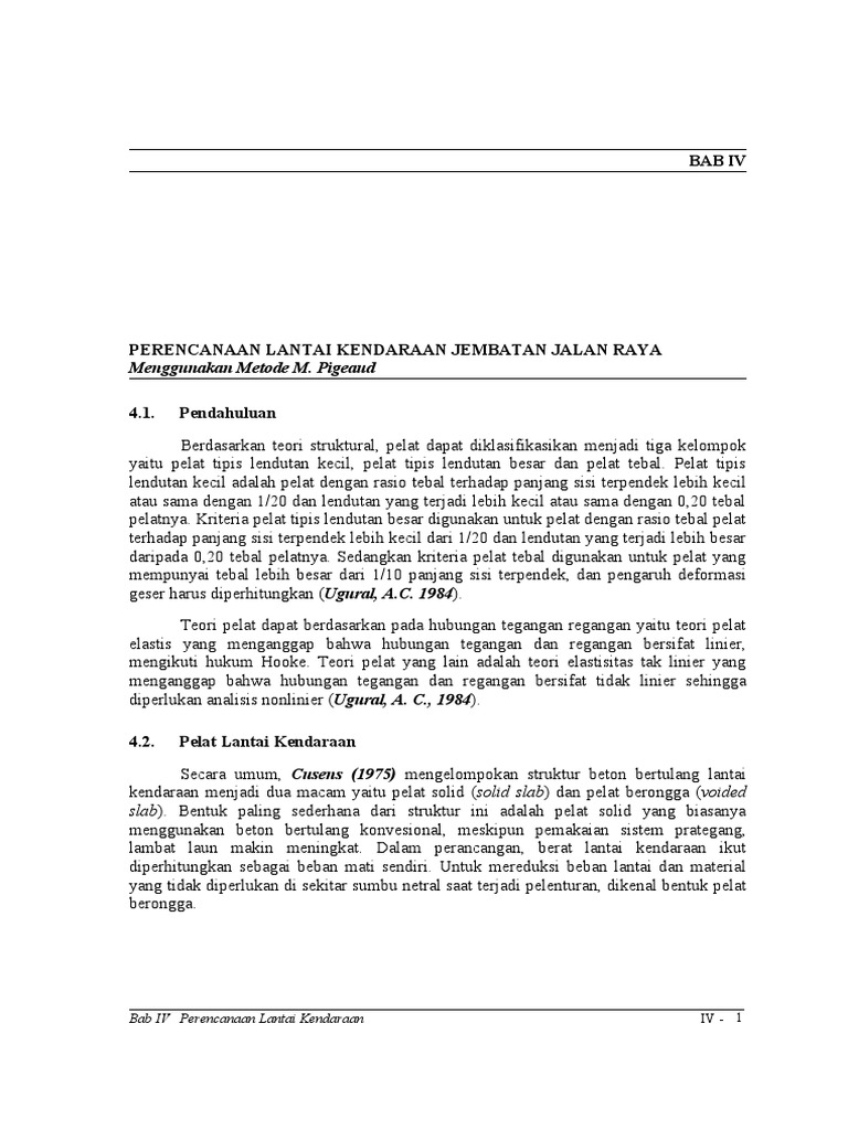 BAB IV B - Lantai Kendaraan - Pigeaud | PDF