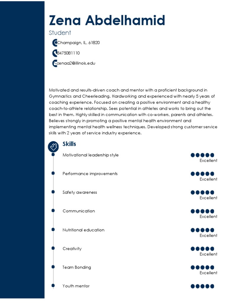Zena Abdelhamid Resume 1 | PDF | Mentorship