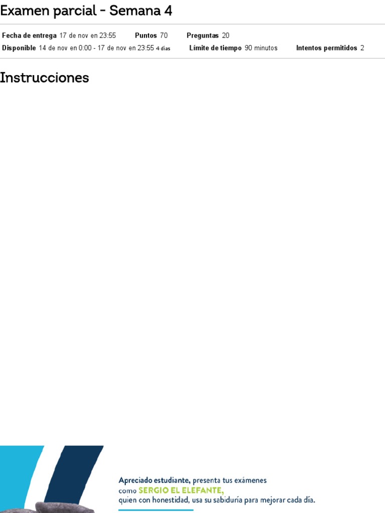 Examen Parcial - Semana 4 - INV - SEGUNDO BLOQUE-GESTION DE LA CALIDAD EN SEGURIDAD Y SALUD PARA ...