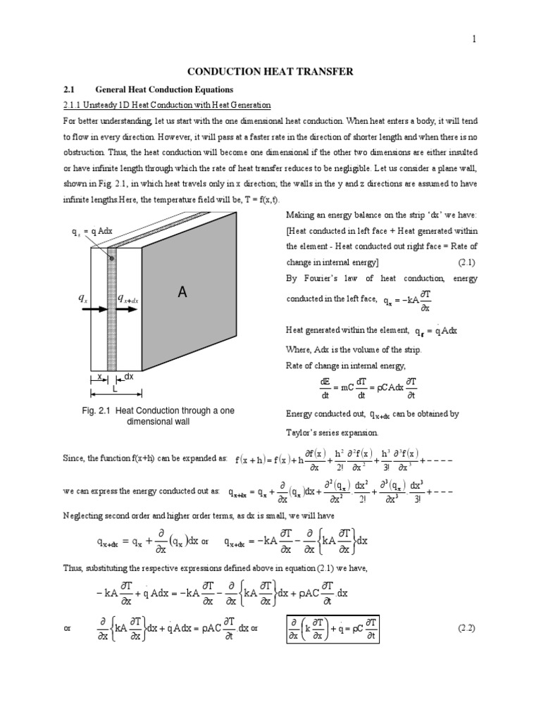 Unit 1 Conduction Heat Transfer | PDF | Thermal Conduction | Coordinate System