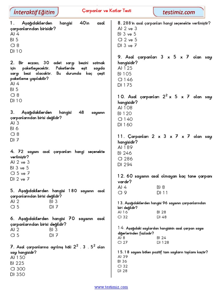 1.carpanlar Ve Katlari | PDF