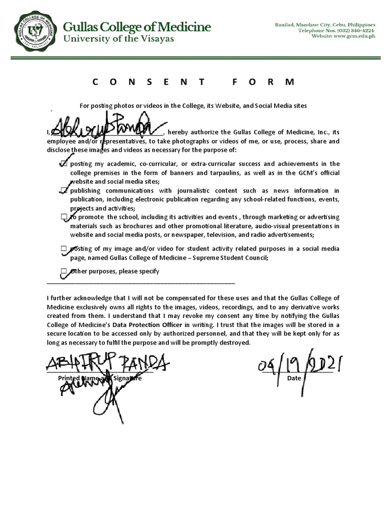 Consent Form For Social Media.. | PDF