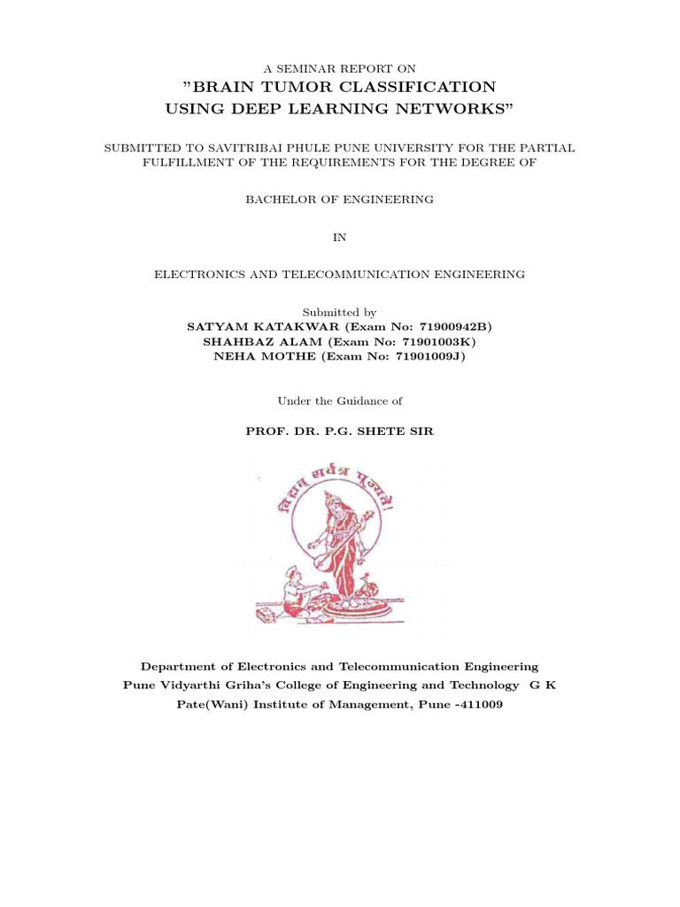 Brain Tumor Final Report Latex | PDF | Deep Learning | Artificial ...