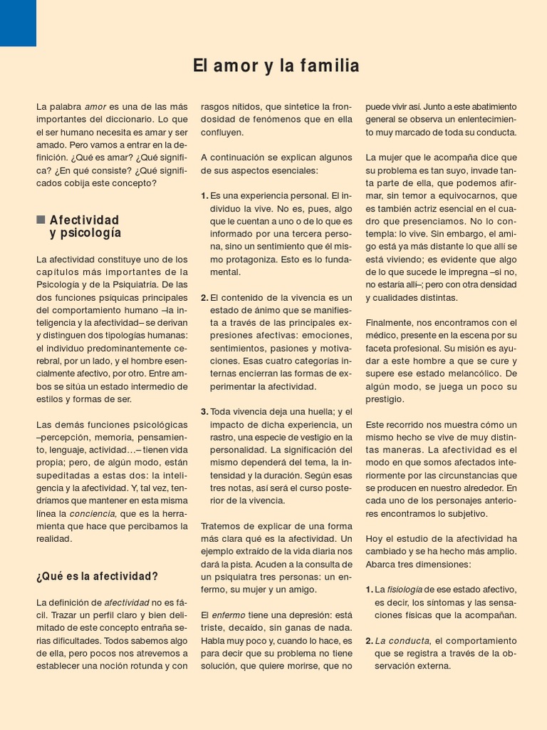 El Amor y La Familia | PDF | Amor | Las emociones