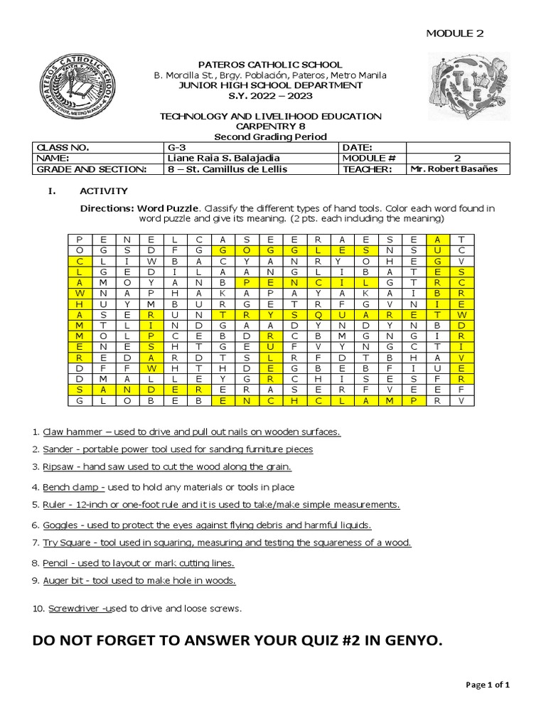 BALAJADIA - 2nd Grading Module 2 ACTIVITY - 2 | PDF | Secondary Sector ... BALAJADIA - 2nd Grading Module 2 ACTIVITY - 2 | PDF | Secondary Sector ...