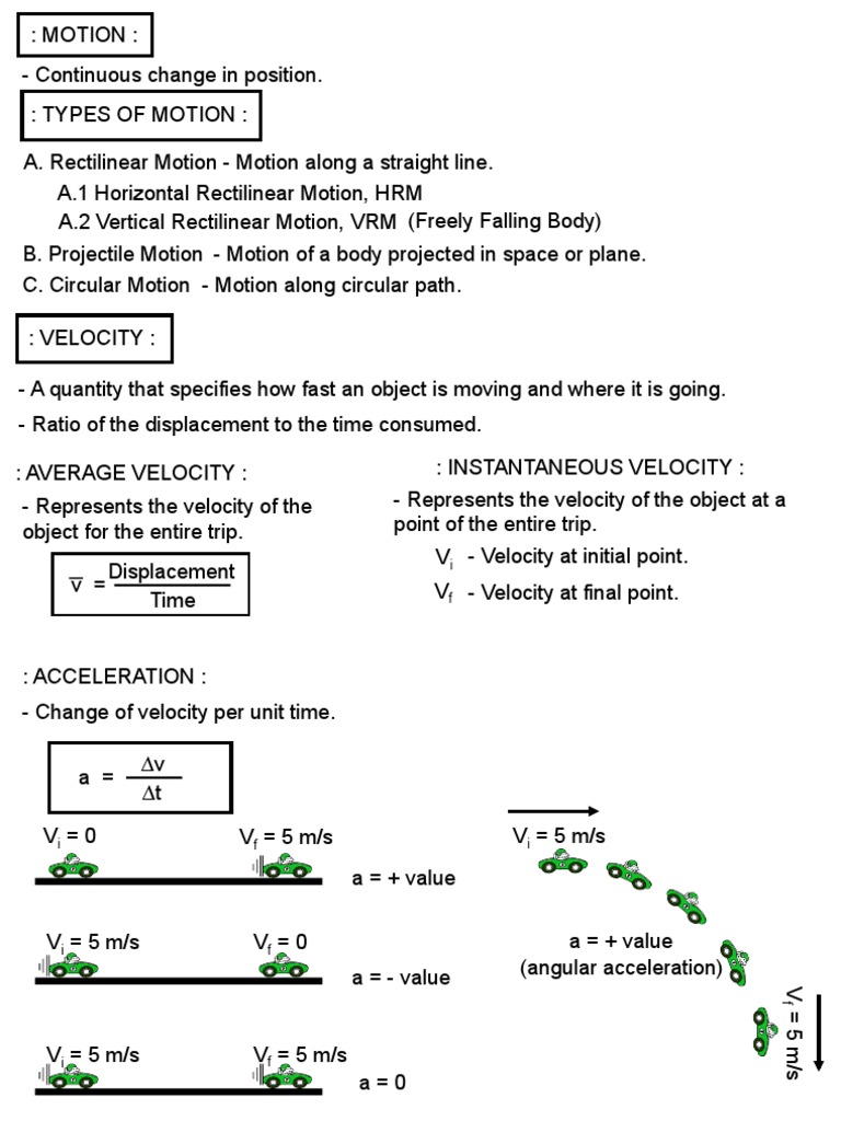 Physics I - Motion - Student | PDF | Acceleration | Mechanical Engineering